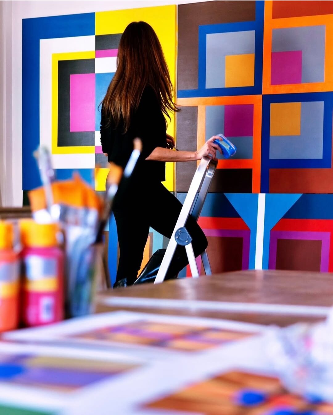 La pintura geométrica de la mexicana Sandra Mazoy llega a Madrid - Yo ...